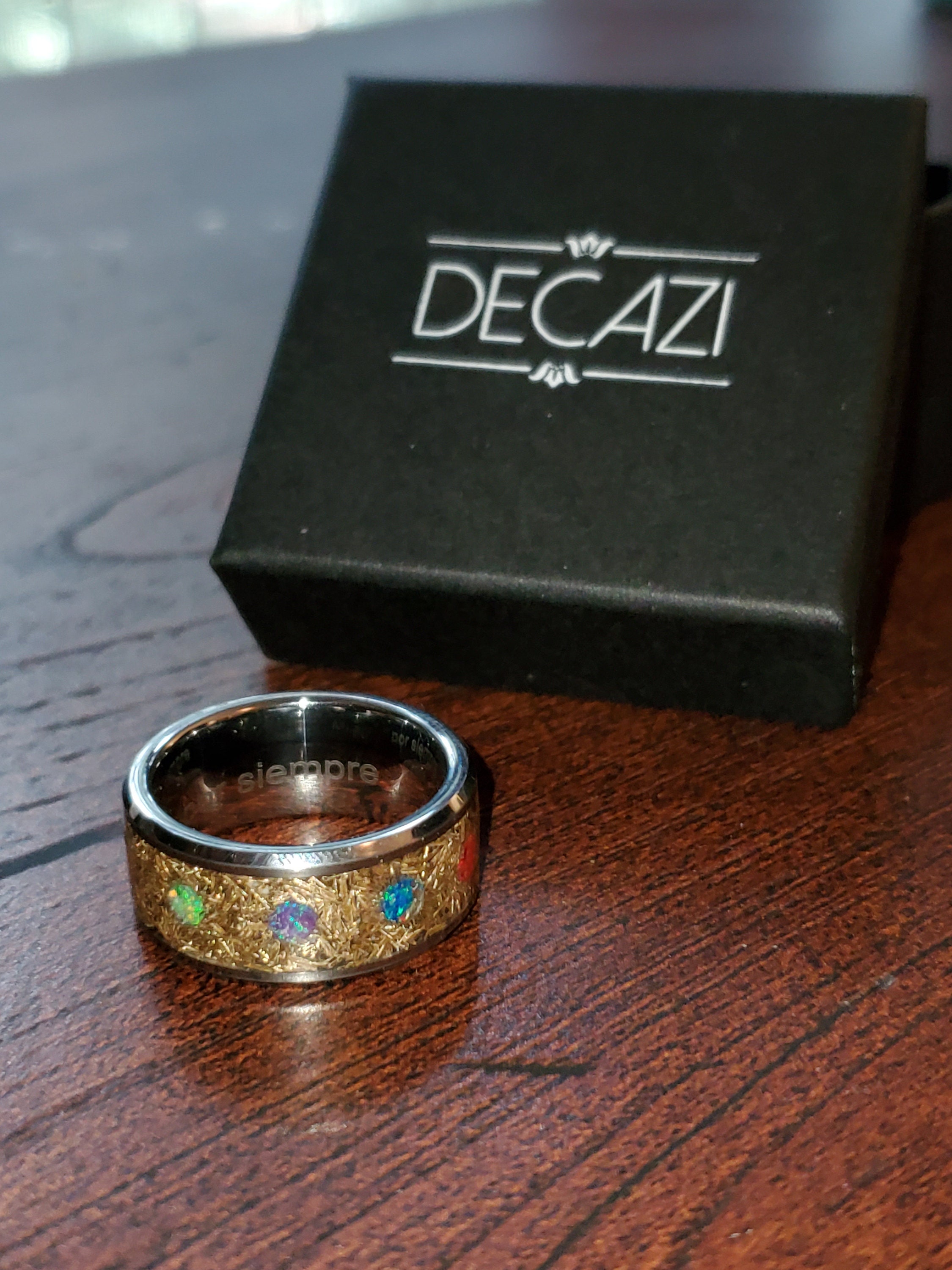 marvel infinity ring, Meteorite ring ,mens wedding band, Opal ring ...