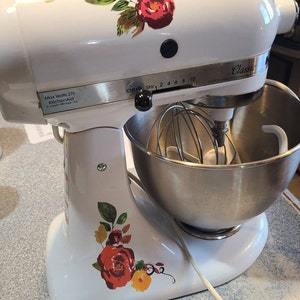 Pastel Rainbow Mixer Speed Settings Flower Pattern Decal Set | Etsy