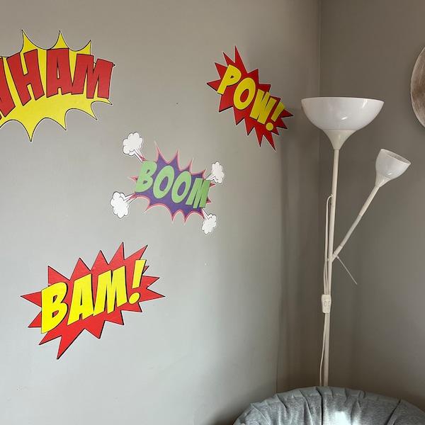 Sticker Pack - Comic Book Art - Peel and Stick Comic Decals - Boom Bam ...