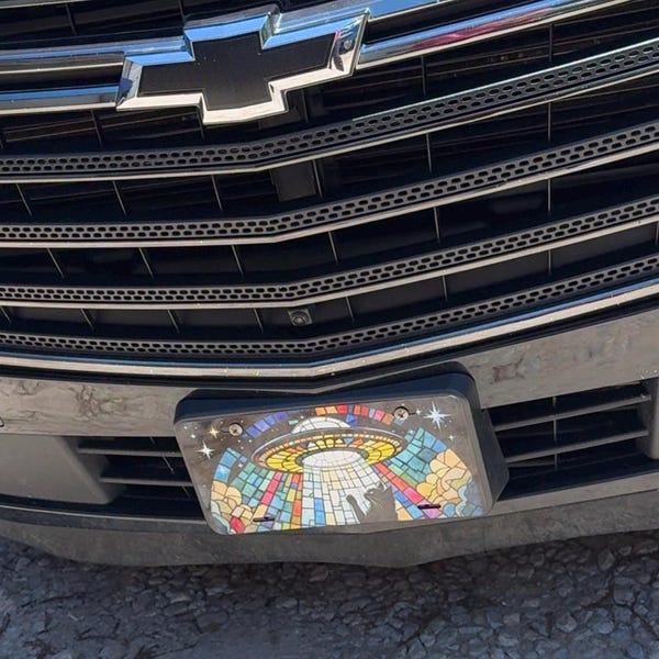 Pastel Yellow License Plate Frame, Car Accessories for Women, Cute Car ...