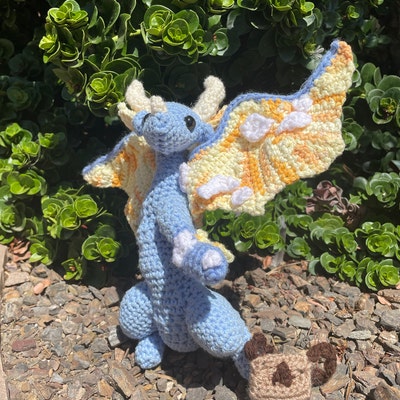 Elemental Water Dragon Crochet Amigurumi Digital PDF Pattern by Crafty ...