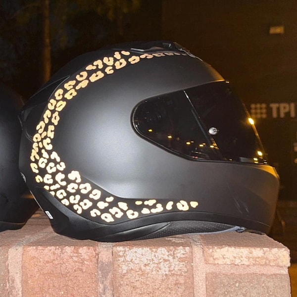 Cheetah Print Reflective Bike Safety Decals Helmet Body Decal Fork Rim ...