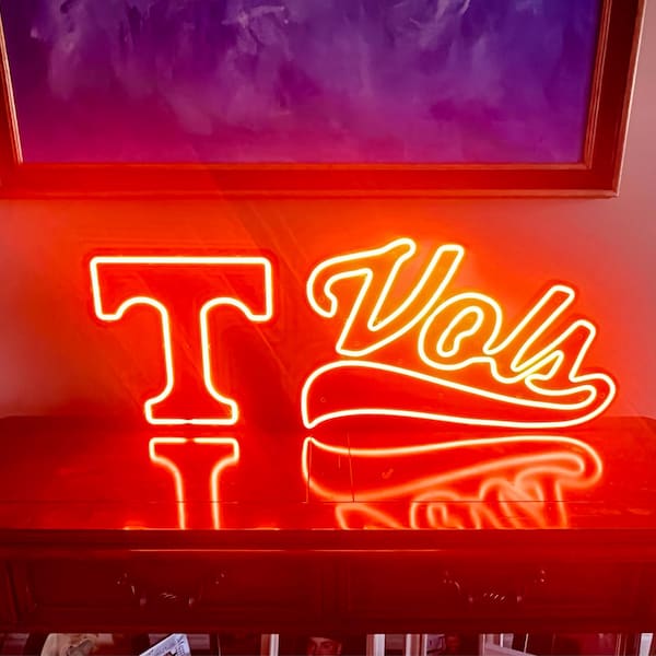 University of Tennessee Vols Power T Neon LED Light Art - Etsy