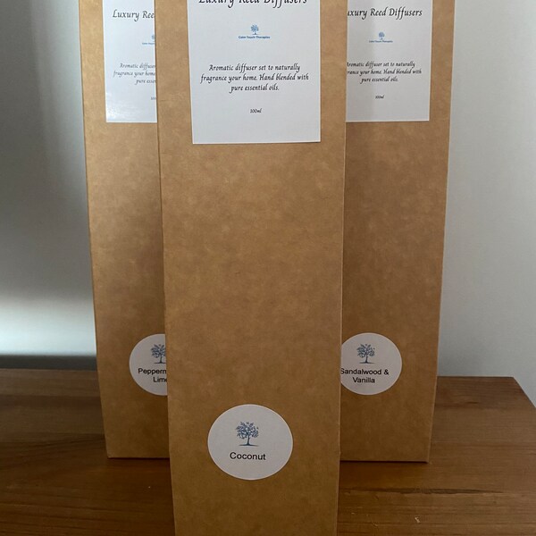 Kraft Reed Diffuser Box: 100ml Tapered Bottle Packaging - Etsy UK