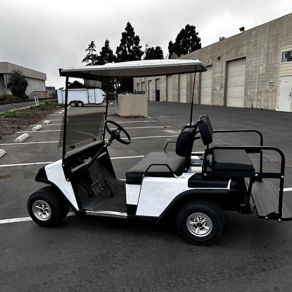 E-Z-GO Club Car Yamaha Two Stripe Golf Cart Custom Vinyl Canopy Roof ...