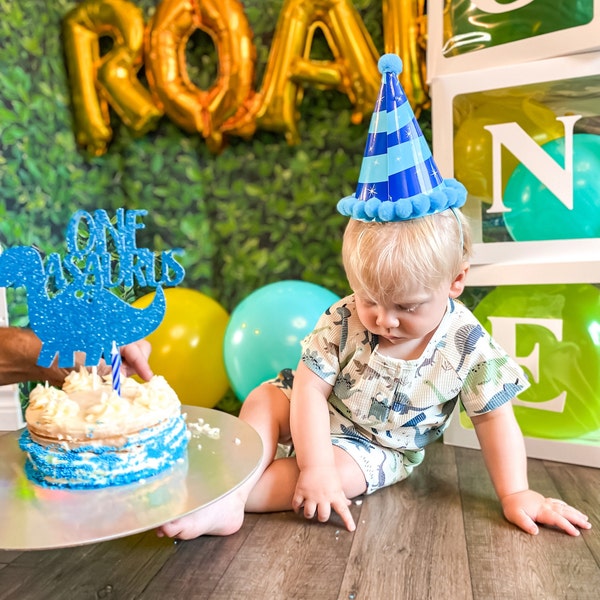 Oneasaurus Cake Topper, Dinosaur First Birthday Cake Topper, Dinosaur ...