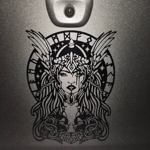 Viking Freja Futhark Sticker Decal Nordic Freya Goddess Cats freyja ...