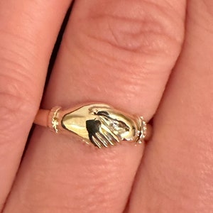 Traditional Fede Ring Made to Your Size in 9ct Gold - Etsy