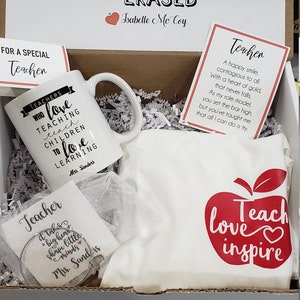 Teacher Gift Box Personalized Teacher Gift Teacher Gift Set With Shirt ...