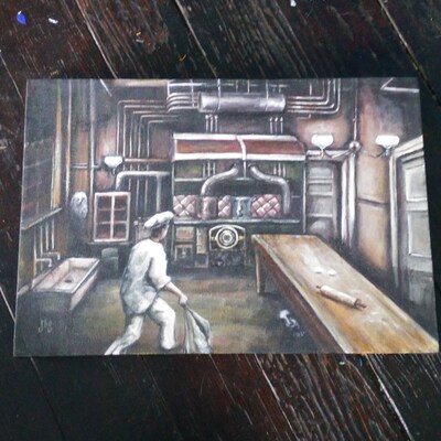 The Butcher Shop, Original Painting, Victorian Themed Art, Storefront ...