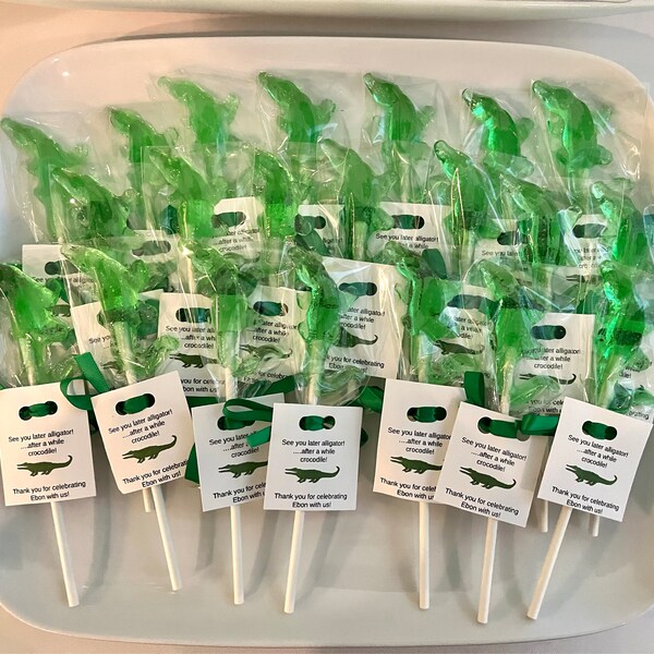12 ALLIGATOR LOLLIPOPS - Gator Party, Reptile Party - Etsy