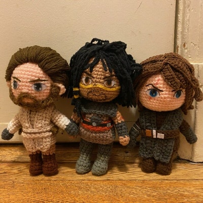 Custom Clone Wars Crochet Doll Anakin, Obi Wan, Ahsoka, Captain Rex ...