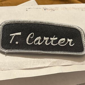 Custom personalized Embroidered Name Tag/ Embroidered Name | Etsy