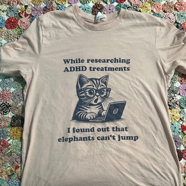Funny Cat ADHD Shirt | Funny Cat Lover | ADHD Cat | ADHD Neurodivergent ...