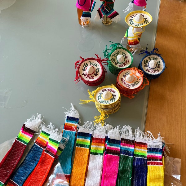 Pack of 6 Mini Mexican Sarape Serape Party Favor Ribbon Fabric - Etsy