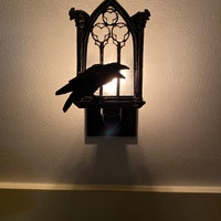 Raven and Window Nightlight - Etsy Australia
