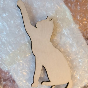 Cat 015 Unfinished Wooden Cutout for Crafting Home & Room - Etsy