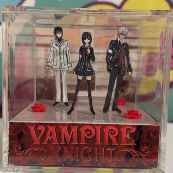 Vampire Knight “red Roses” 3D Cube Diorama - Etsy
