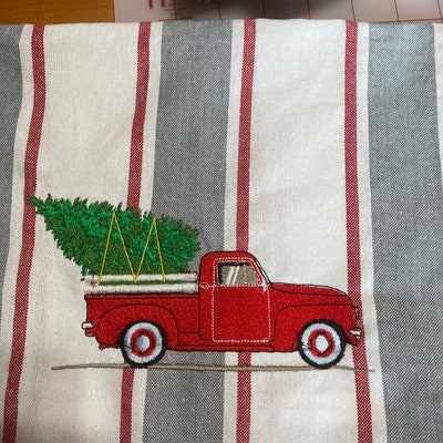 Vintage Christmas Truck Embroidery Design, 4x4 & 5x7 Hoop, Christmas ...
