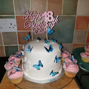 Cakeshop 12 X PRE-CUT Light Blue Butterfly Edible Cake Toppers BT067 - Etsy