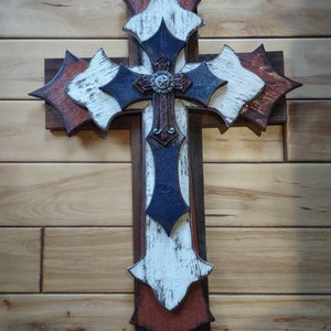 Unique Old School Rustic Cedar Wood Cross Wall Hanging Cross Home Decor ...