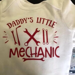 Mechanic Baby Onesie® Daddy's Little Mechanic, Baby Shower Gift ...