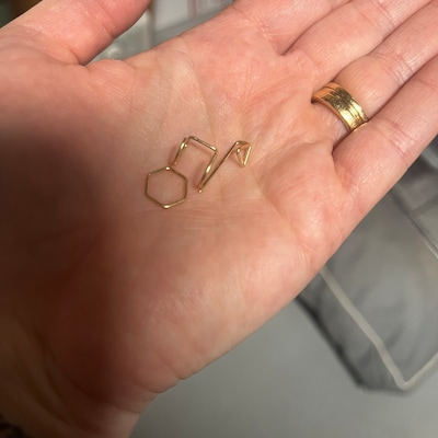 Small Circle Ear Jacket Earrings 14k Gold Filled, Sterling Silver ...