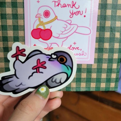 Pudgy Pigeon Sticker Matte Vinyl - Etsy