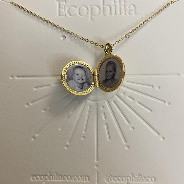 Moon Sun Locket Necklace • Customized Gold Locket • Sunburst Round ...