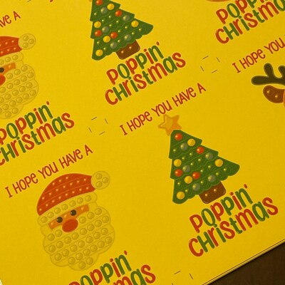 Pop It Tags Printable Christmas Gift Tags Favor Tags Instant Download ...
