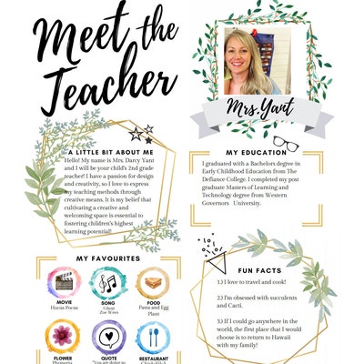 EDITABLE Student About Me, All About Me Printable Back to School, First ...