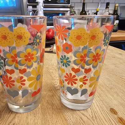 70s Retro Mid Century Modern Geometric Window Curtains, Aqua Blue Teal ...