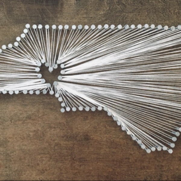 DIY North Carolina String Art Kit, Rustic Wood State Sign - Etsy