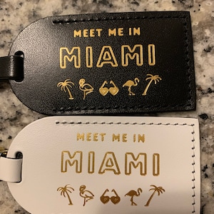 Miami Bridesmaid Gift Luggage Tags for Proposal Box Bachelorette Party ...