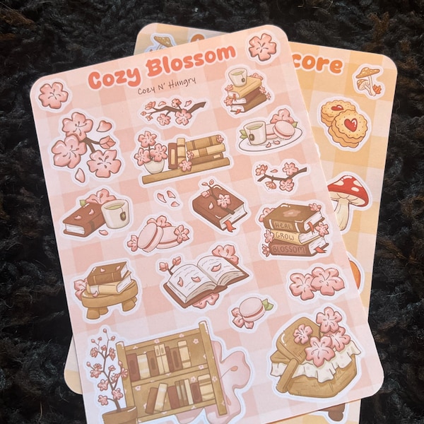 Sakura Books Stickers | Cherry Blossom Journaling Decals - Etsy