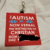 Autism Alert Hang Tag, Personalized Medical Alert Hanging Patches ...