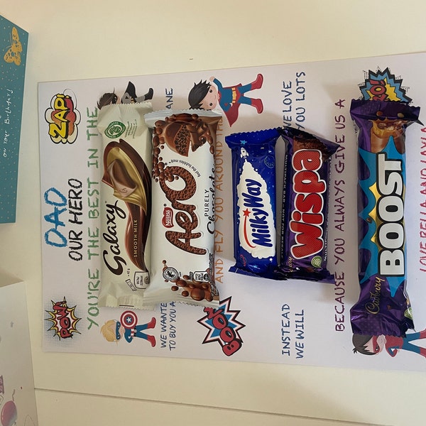 Personalised Chocolate Galaxy Bar Wrapper, Birthday Cake, Party Bag ...