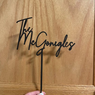 Personalized Script Wedding Cake Topper, Rustic Wedding Cake Topper, Mr ...