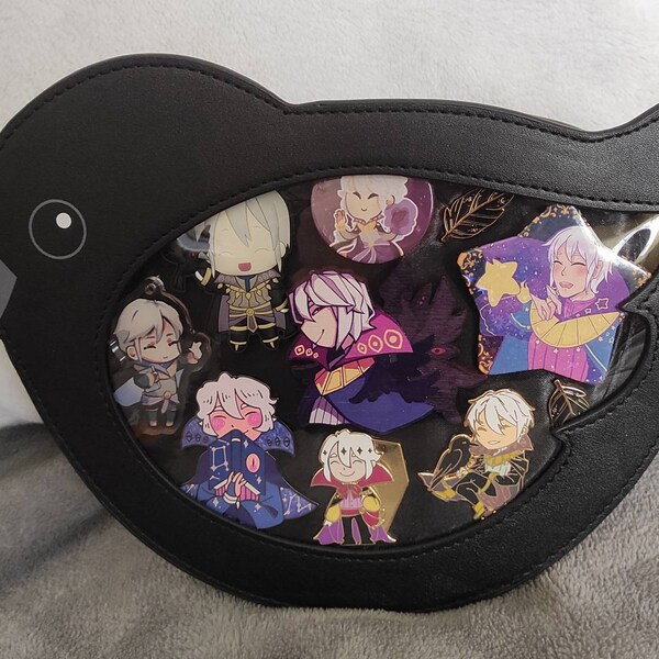 Crow Ita Bag Black Crossbody Purse - Etsy