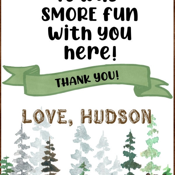 Editable One Happy Camper Tag, Happy Camper Favor Tags, One Happy ...