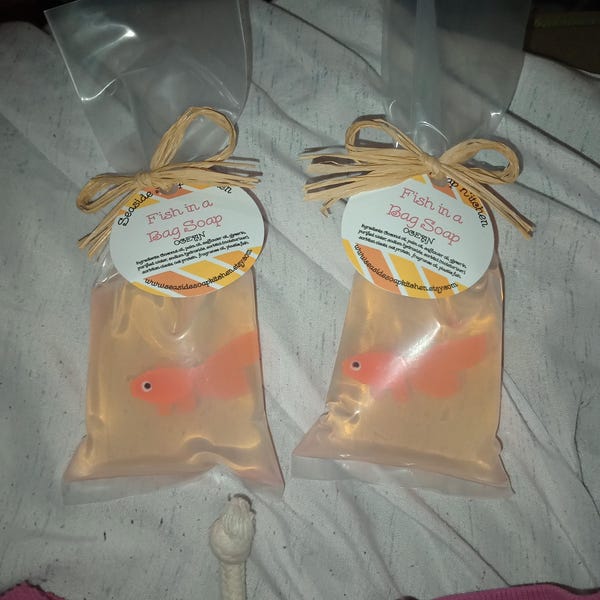 Fish in a Bag Soap - Fish Soap - Custom Scent Fish Soap - Custom Color ...