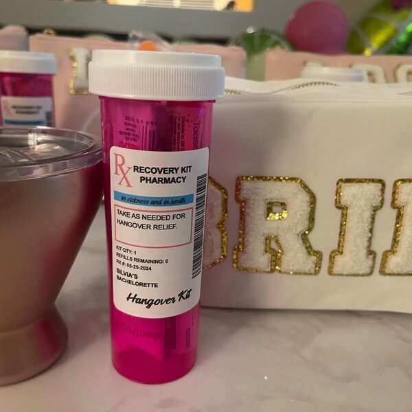 Silver Holographic in Sickness and in Health Hangover Kits Recovery Kit ...