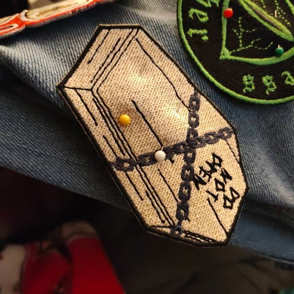 Do Not Open Coffin Patch Fully Embroidered, Horror Podcast Badge, MAG ...