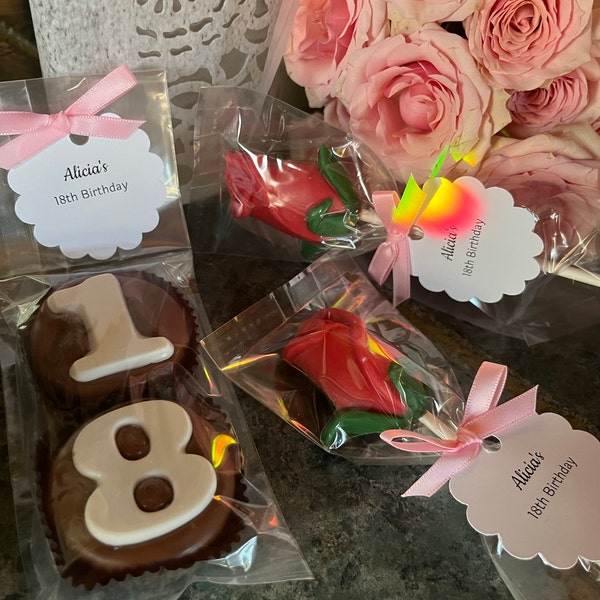 8 Sets #18 Chocolate Covered Oreo Cookie Candy Party Favors Number ...