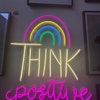 Think Positive Neon Wall Art, Led Neon Sign,neon Wall Decor, Neon Sign ...