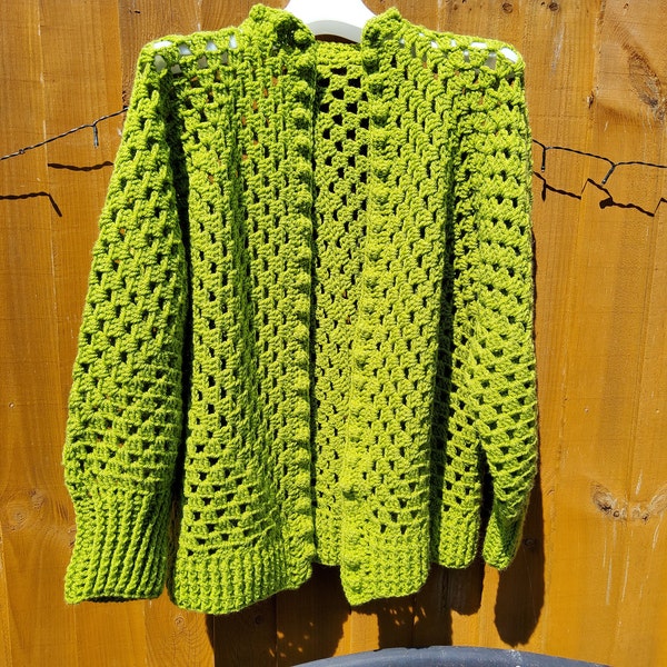 Crochet Hex Cardigan Pattern PDF INSTANT DOWNLOAD +video - Etsy