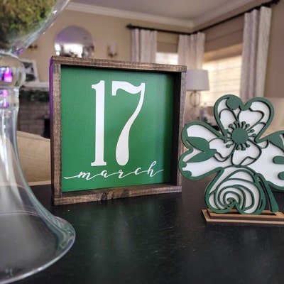 St. Patricks Day Sign March 17 Sign Sign Tier Tray Tiered Tray St ...