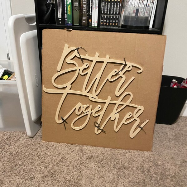 Better Together Wood Sign, Wedding Backdrop, Wedding Bar Sign, Bride to ...