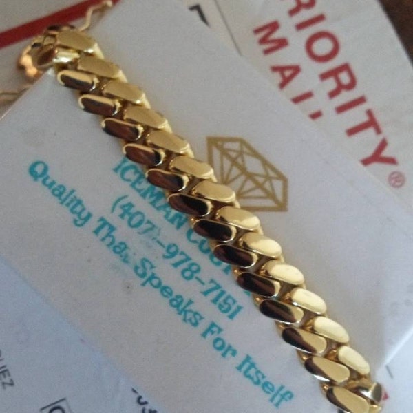 Cuban Link Chain 15MM Solid Handmade Jewelry Miami Style, Gift Birthday ...