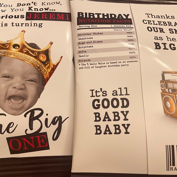 The Big Notorious ONE Ready to Party Birthday Monthly Face Milestone ...